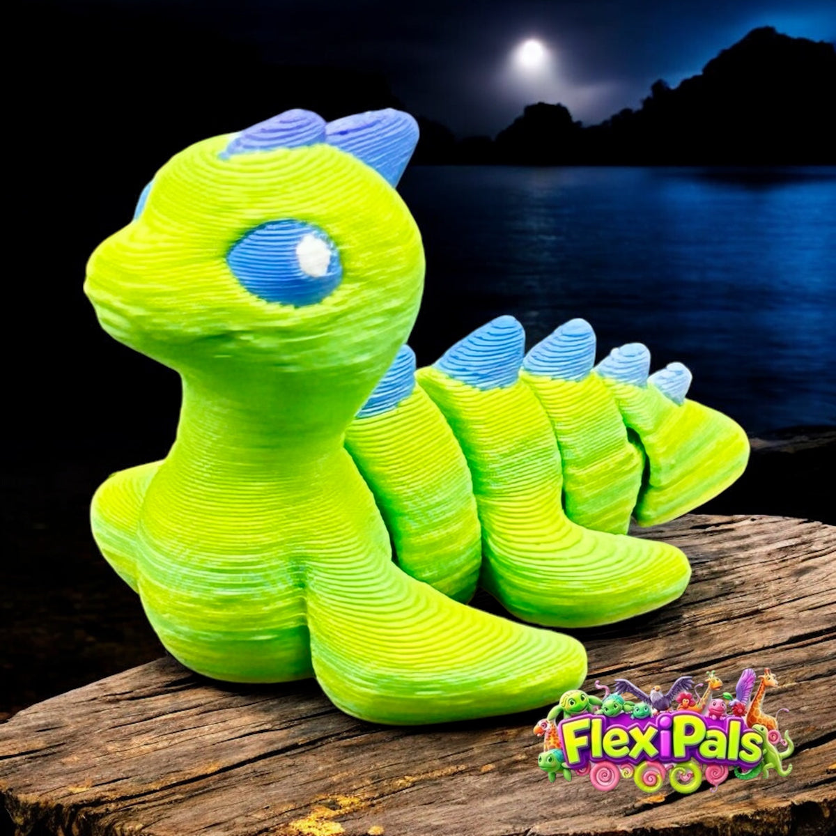 Flexi Loch Ness Monster Fidget Toy – 3D Printed Articulating Creature ...